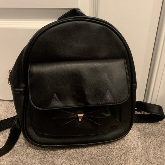 Bags | Black Cat Small Backpack | Poshmark